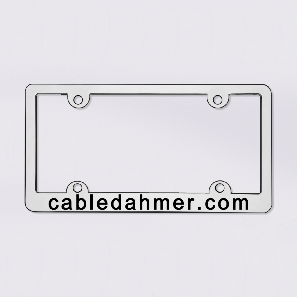 Cable Dahmer License Plate Insert – The MCM Store