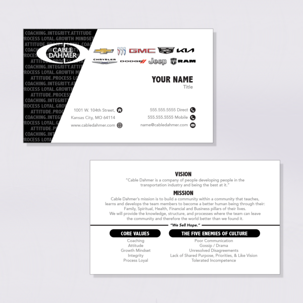Cable Dahmer Business Cards – The MCM Store