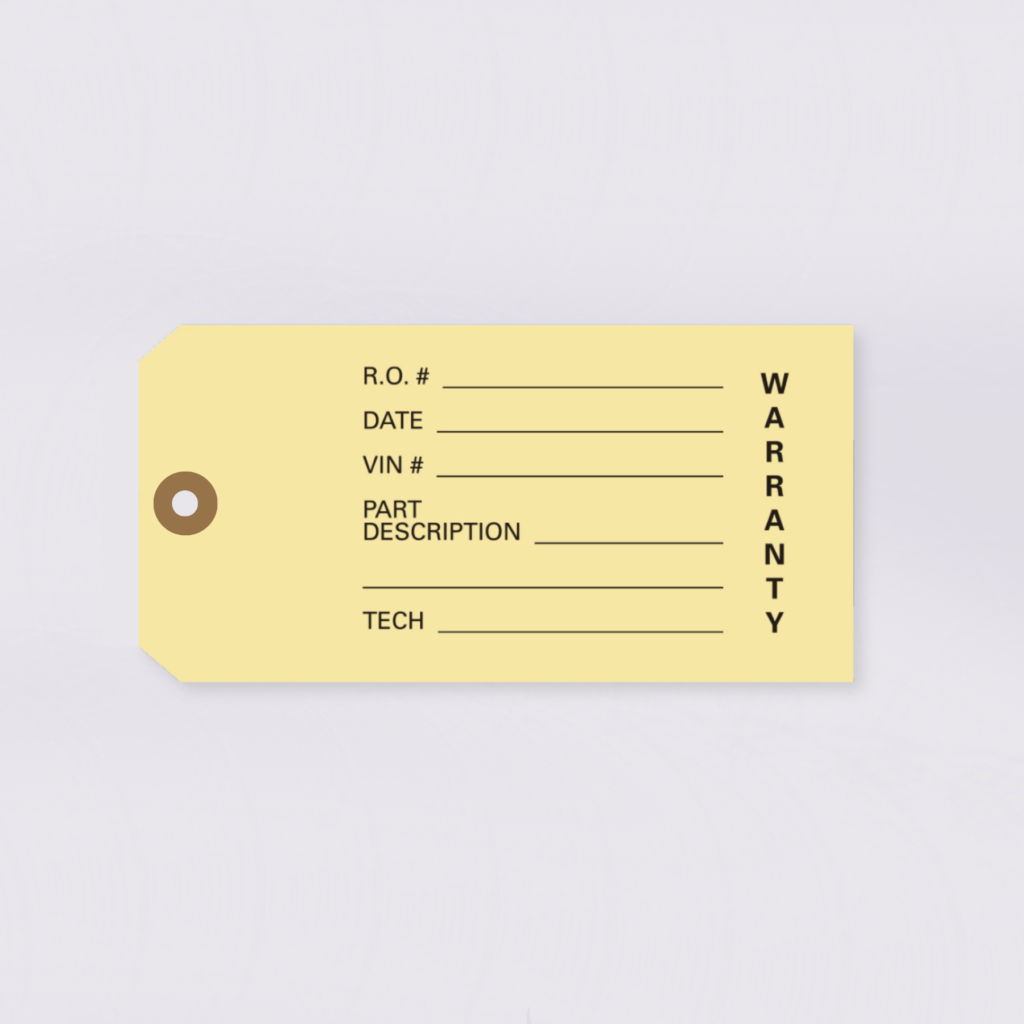 Warranty Parts Tags – The MCM Store